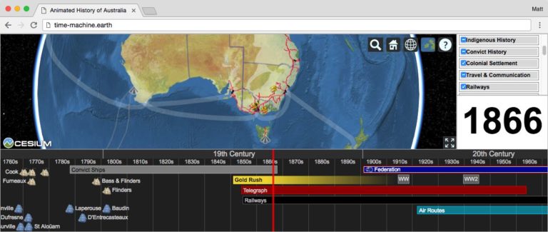 Temporal Earth – data-driven animations of history